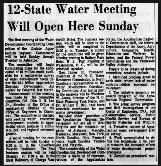 March 9, 1965: Appalachian Regional Development Act Signed - Asheville ...