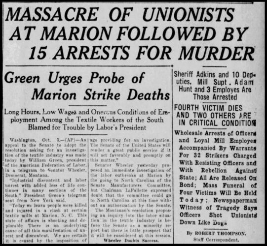 October 2, 1929: The Marion Mill Massacre - Asheville Museum of History